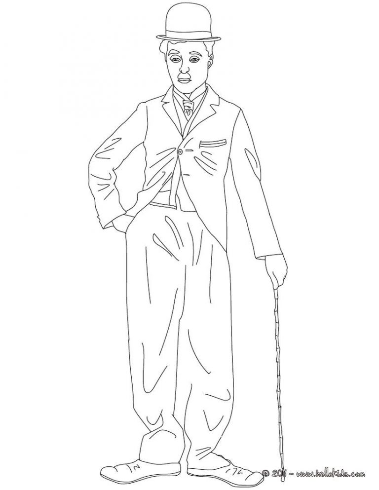 Coloriage Charlie Chaplin Charlie Chaplin Coloring Page Coloring ...
