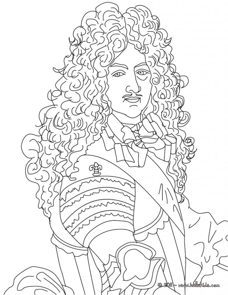 Coloriage Louis Xiv King Louis Xiv the Sun King Coloring Page Cc Cycle ...