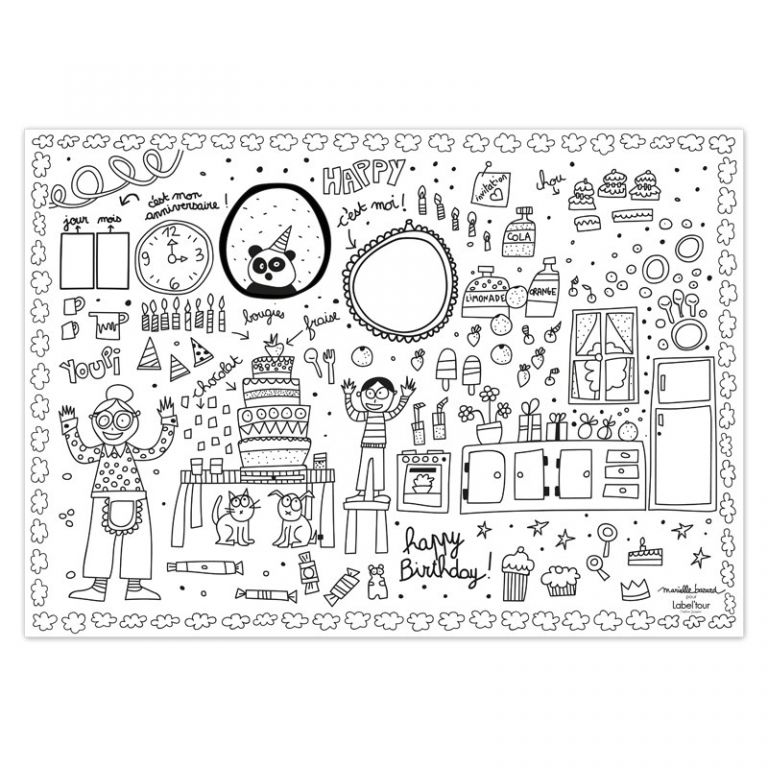 Set De Table Coloriage à Imprimer Set De Table Coloriage Imprimer Set ...