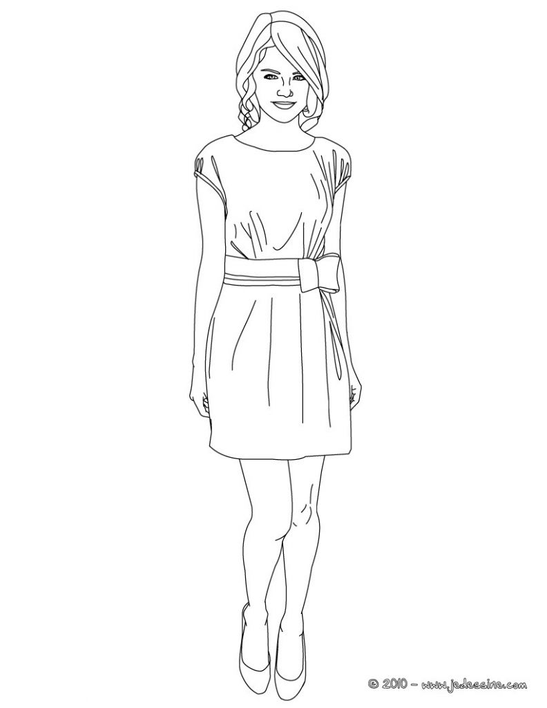 Coloriage top Model A Habiller à Imprimer Mannequin 1 Métiers Et ...