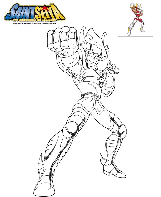 Coloriage Pegase Chevalier Du Zodiaque Coloriage Les Chevaliers Du ...