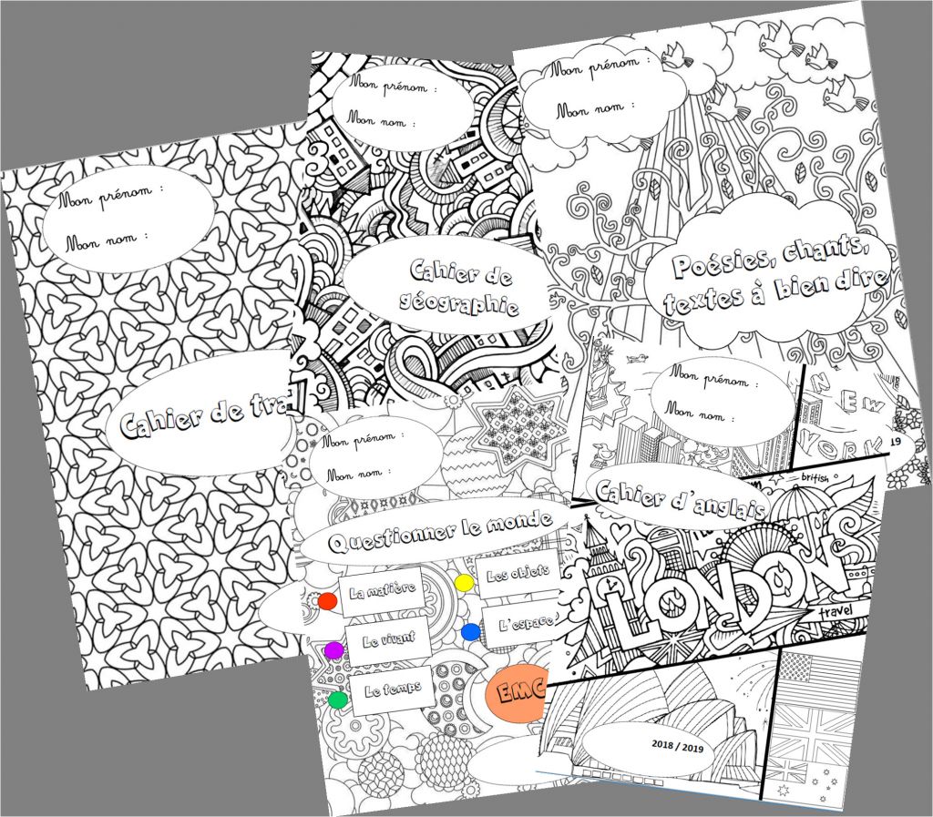 Clic Ma Classe Coloriage Présentation Des Cahiers Dans Ma Classe ...