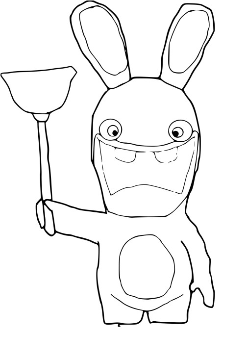 Coloriage à Imprimer Lapin Cretin | danieguto