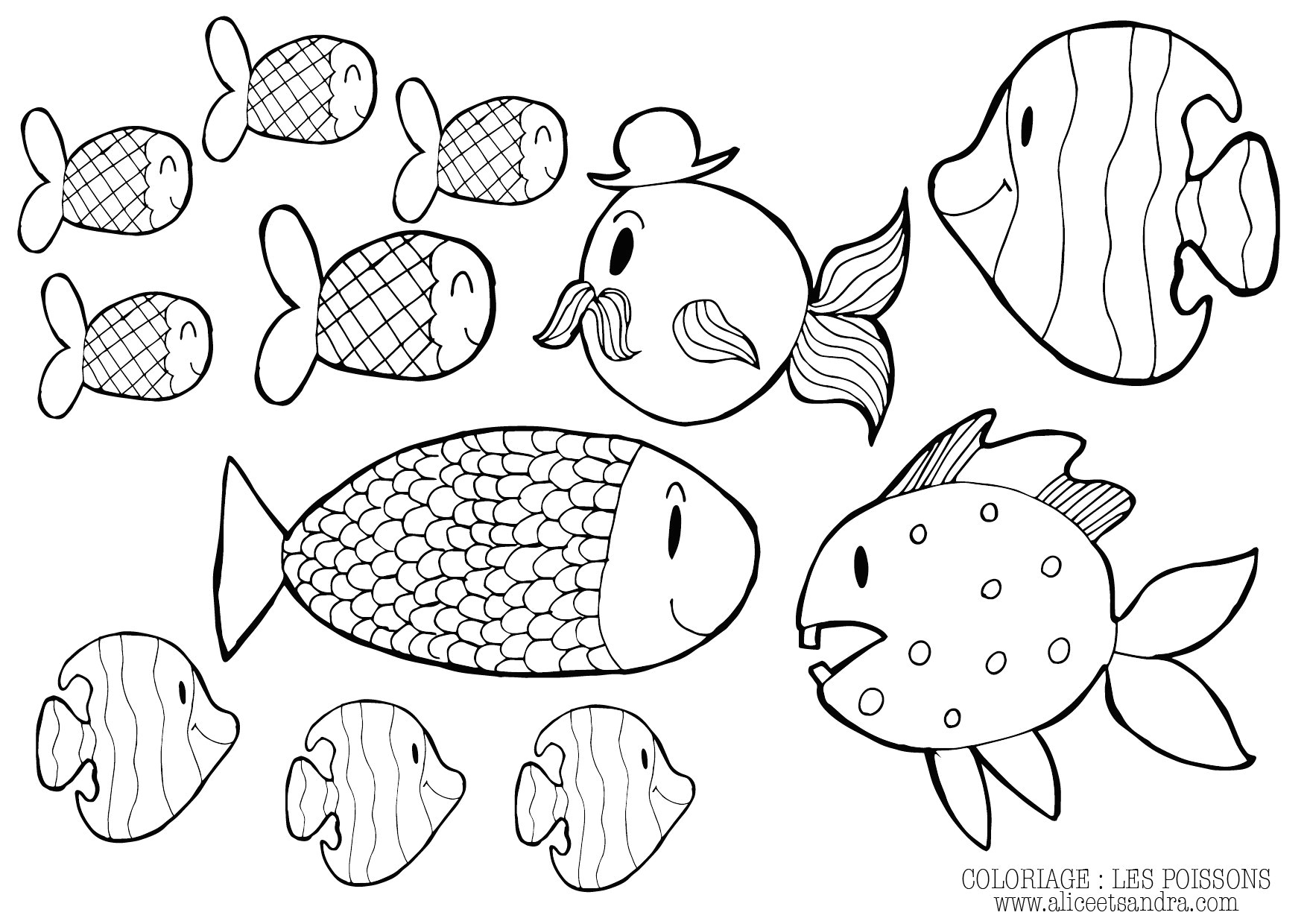 Coloriage De Poisson D Avril A Imprimer | danieguto