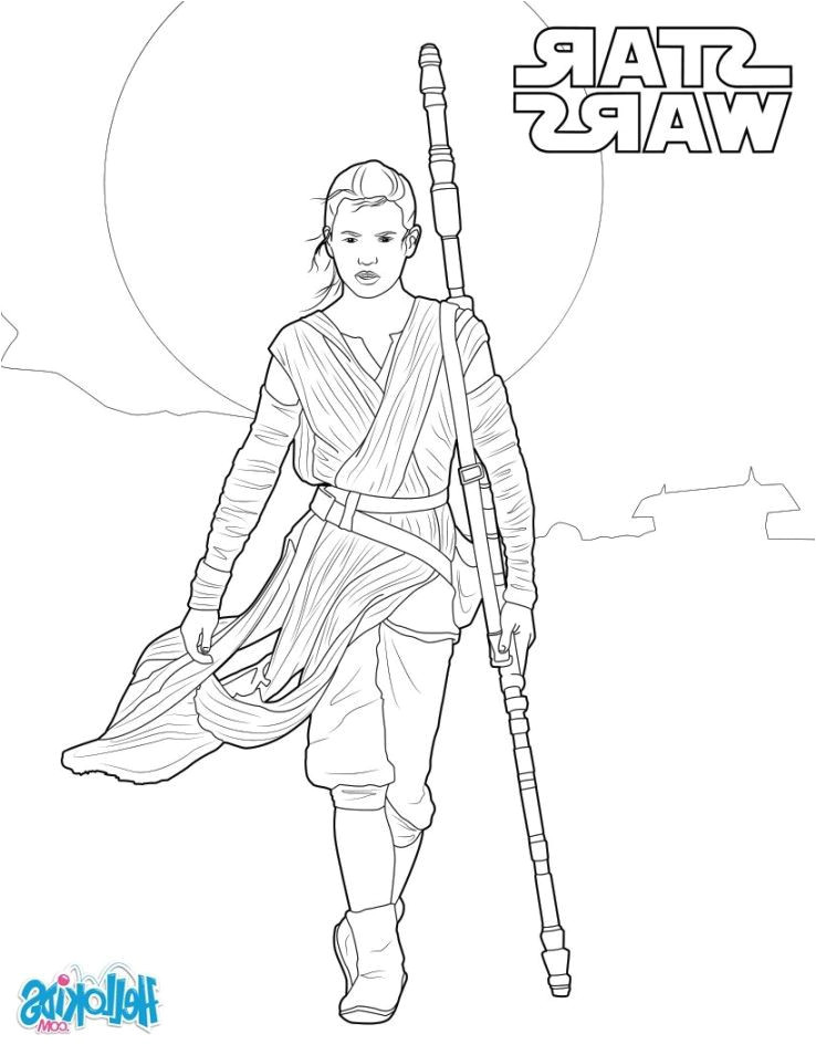 Coloriage Star Wars Rey | danieguto