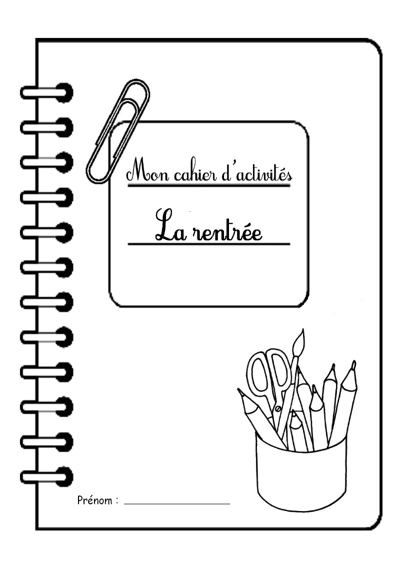 Un Cahier De Coloriage Dessins Gratuits à Colorier Coloriage Rentrée ...
