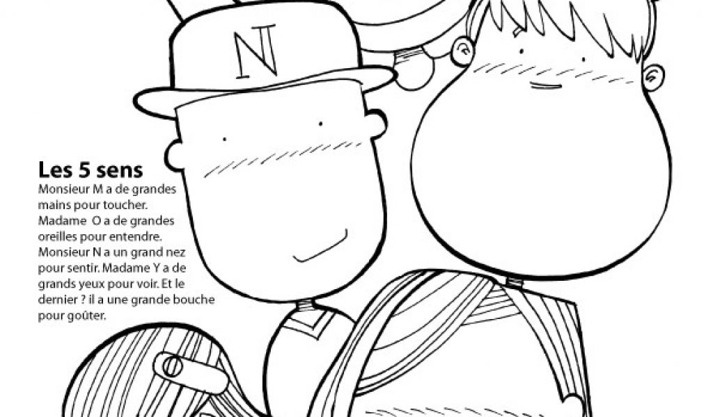 Coloriage 5 Sens Terminer Et Colorier Expliquant Les Cinq Sens | danieguto