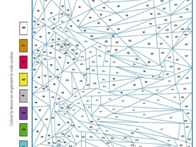 Coloriage Avec Code Couleur Difficile Coloriage Magique 6 Chiffres Et ...