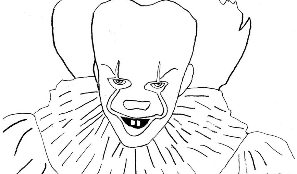 Coloriage Clown Tueur Halloween Pennywise Coloring Pages 2017 Sketch ...