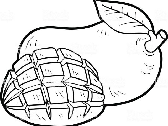Coloriage D Une Mangue Libro Da Colorare Per Bambini Frutta E Verdura ...