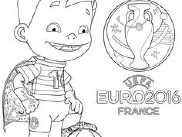 Coloriage De Angelo La Débrouille Logo Officiel De L Euro 2016 Euro ...