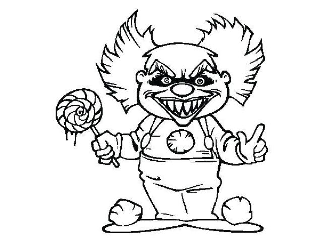 Coloriage De Clown Tueur Coloriage Clown Tueur A Imprimer Coloriages à ...