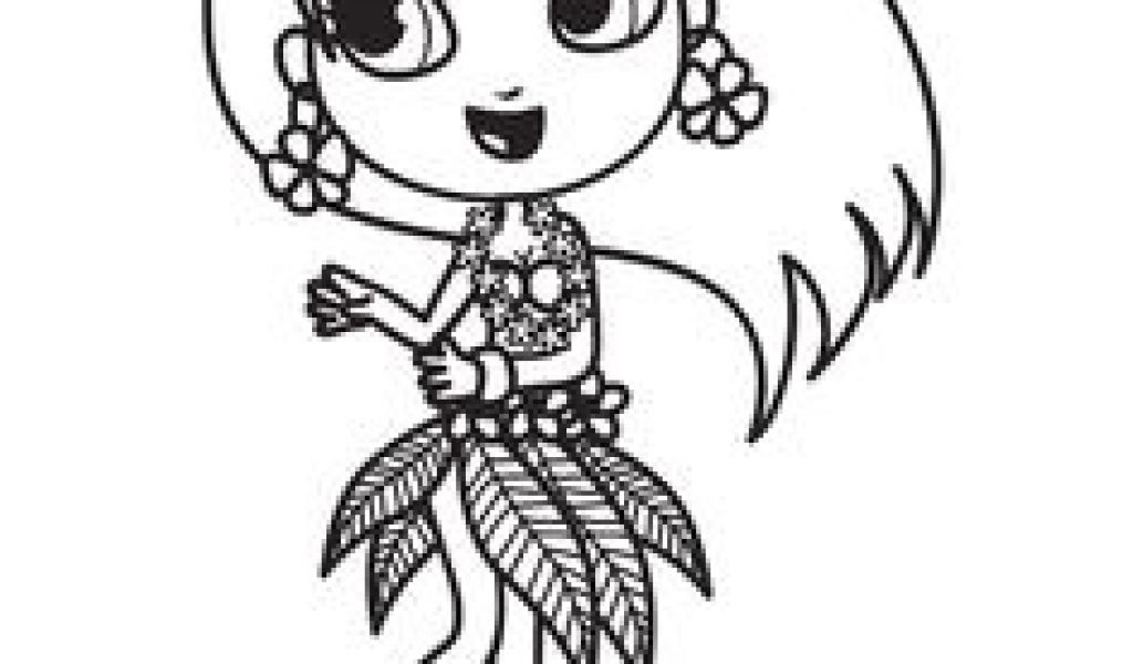 Coloriage De Fleur De Tahiti A Colorier Une Jolie Danseuse Hawaïenne ...