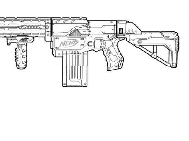 Coloriage De Pistolet Nerf Nerf Blaster Outline Templates Google Search ...