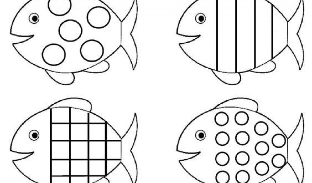 Coloriage forme Geometrique A Imprimer Une Planche De Poissons formes ...