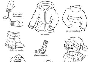 Coloriage Habits D Hiver Dessins à Imprimer Des Vêtements D Hiver Pour ...
