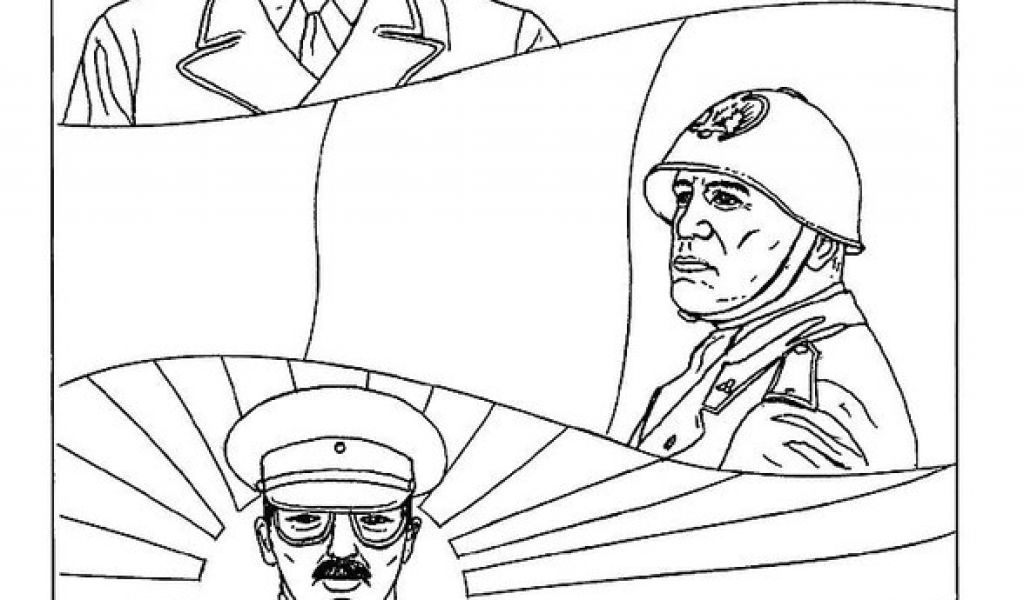 Benito Mussolini Cartoon Drawing Sketch Coloring Page