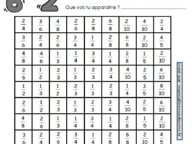 Coloriage Magique Fractions Cm2 Dessins Magiques De Fractions | danieguto