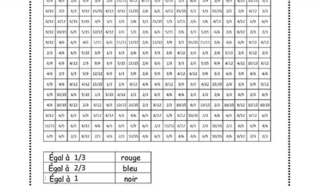 Coloriage Magique Fractions Cm2 Les Fractions équivalentes Coloriage ...