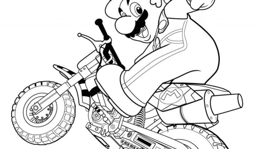 Coloriage Magique Motocross Coloriage Nintendo Super Mario Moto Cross ...