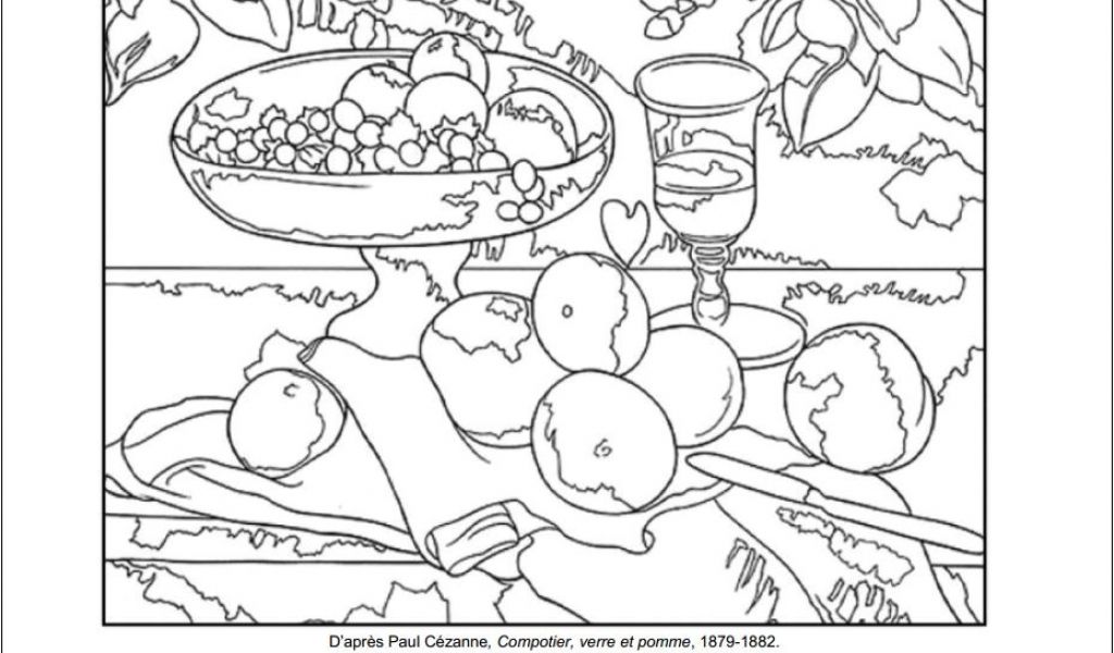 Coloriage Oeuvre D Art Tableaux De Peintres Colorier Tableaux Colorier ...