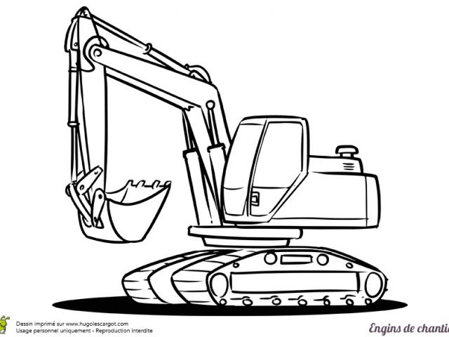 Coloriage Pelleteuse Gratuit Coloriage Pelle Mecanique Les Beaux ...