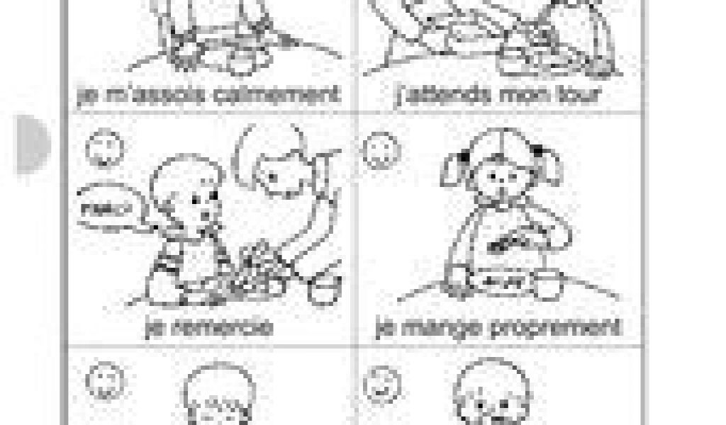 Coloriage Règles De Vie Maternelle L Imagerie La Cantine Rentrée ...