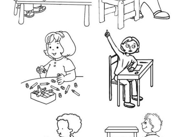 Coloriage Règles De Vie Maternelle Respect School | danieguto