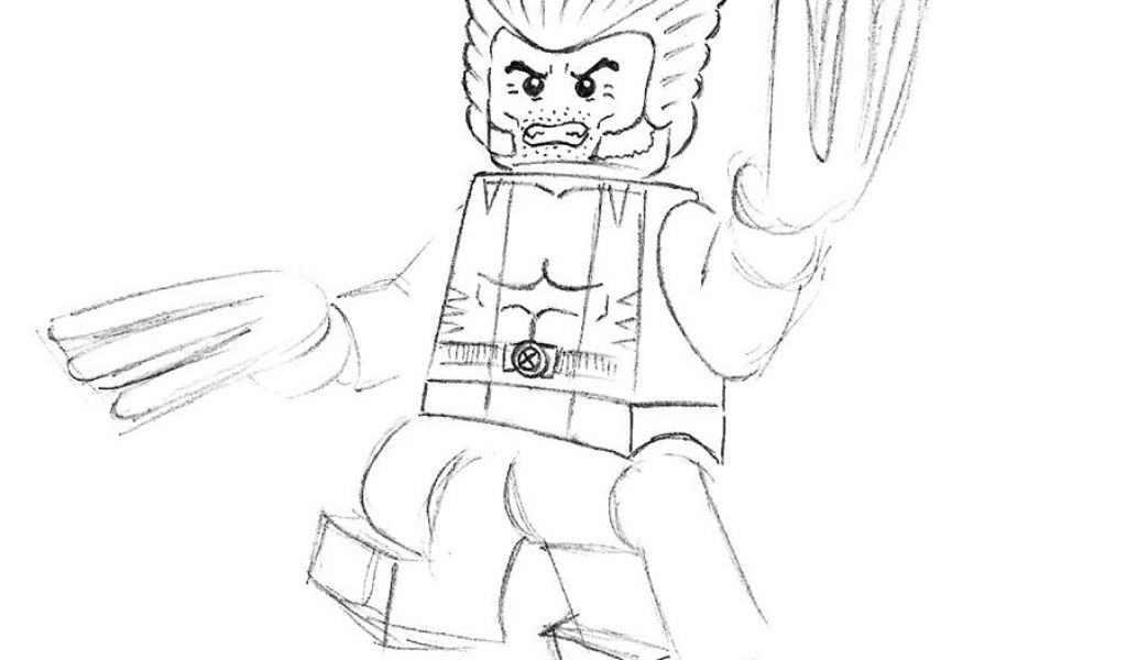Coloriage Wolverine Lego How to Draw Lego Wolverine | danieguto
